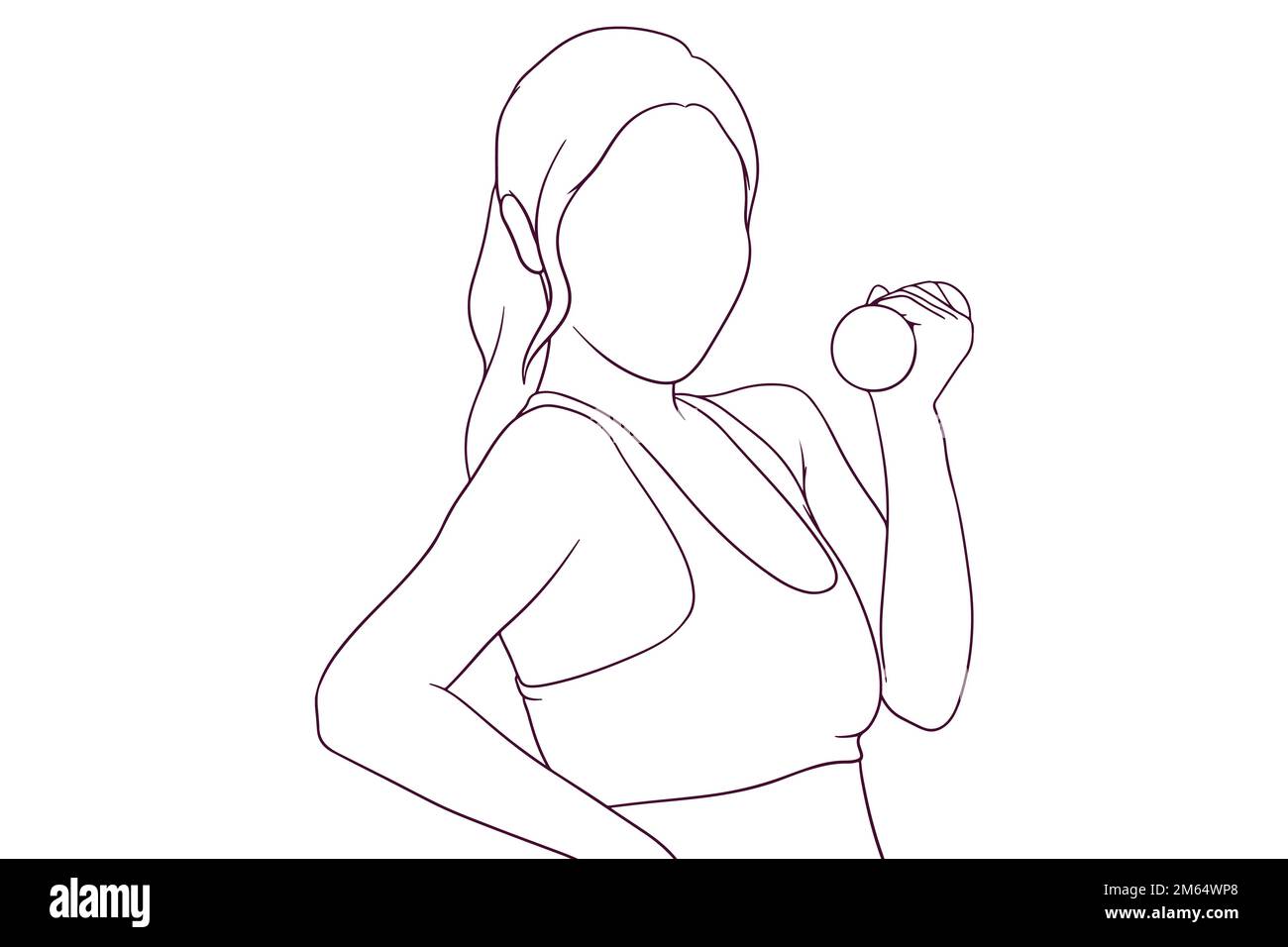 Hand holding dumbbell gym Stock Vector Images - Alamy