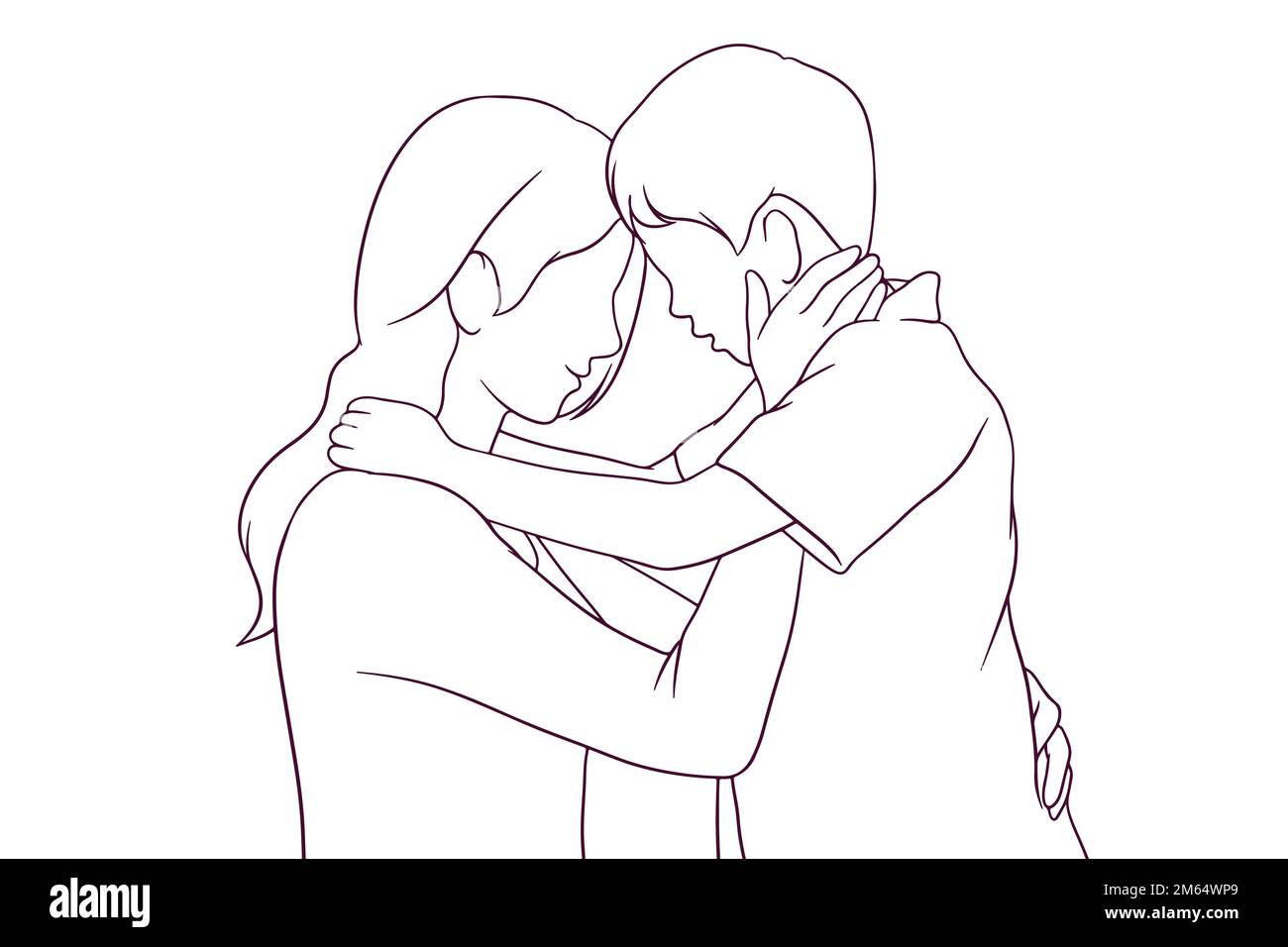 Young Woman Bonding With Her Son Hand Drawn Style Vector Illustration Stock Vector Image And Art 