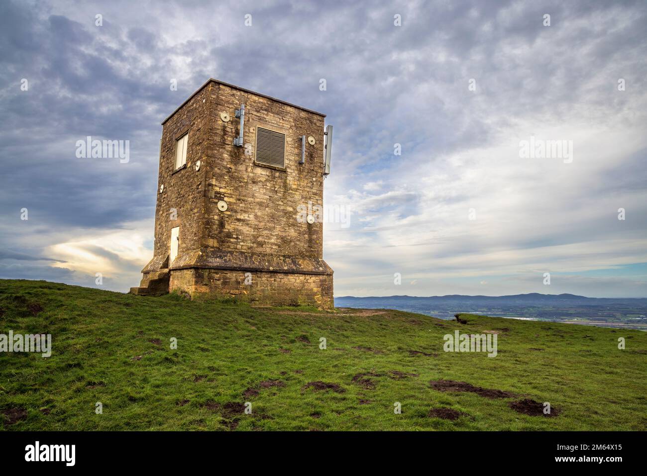 Bredon Hill Tower, Cotswolds AONB, Worcestershire, England Stock Photo ...
