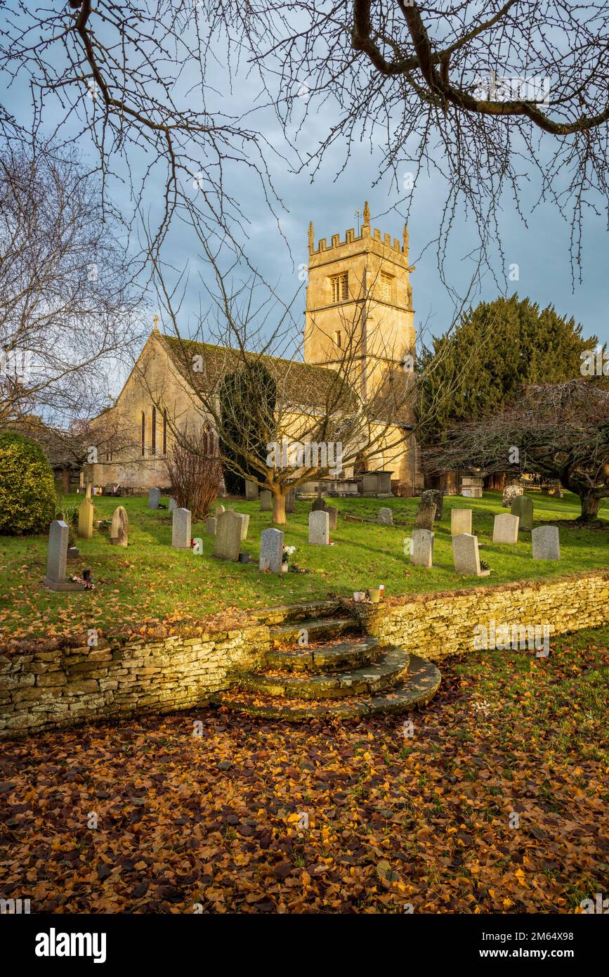 The church of St Faith in the Cotswold Village of Overbury ...