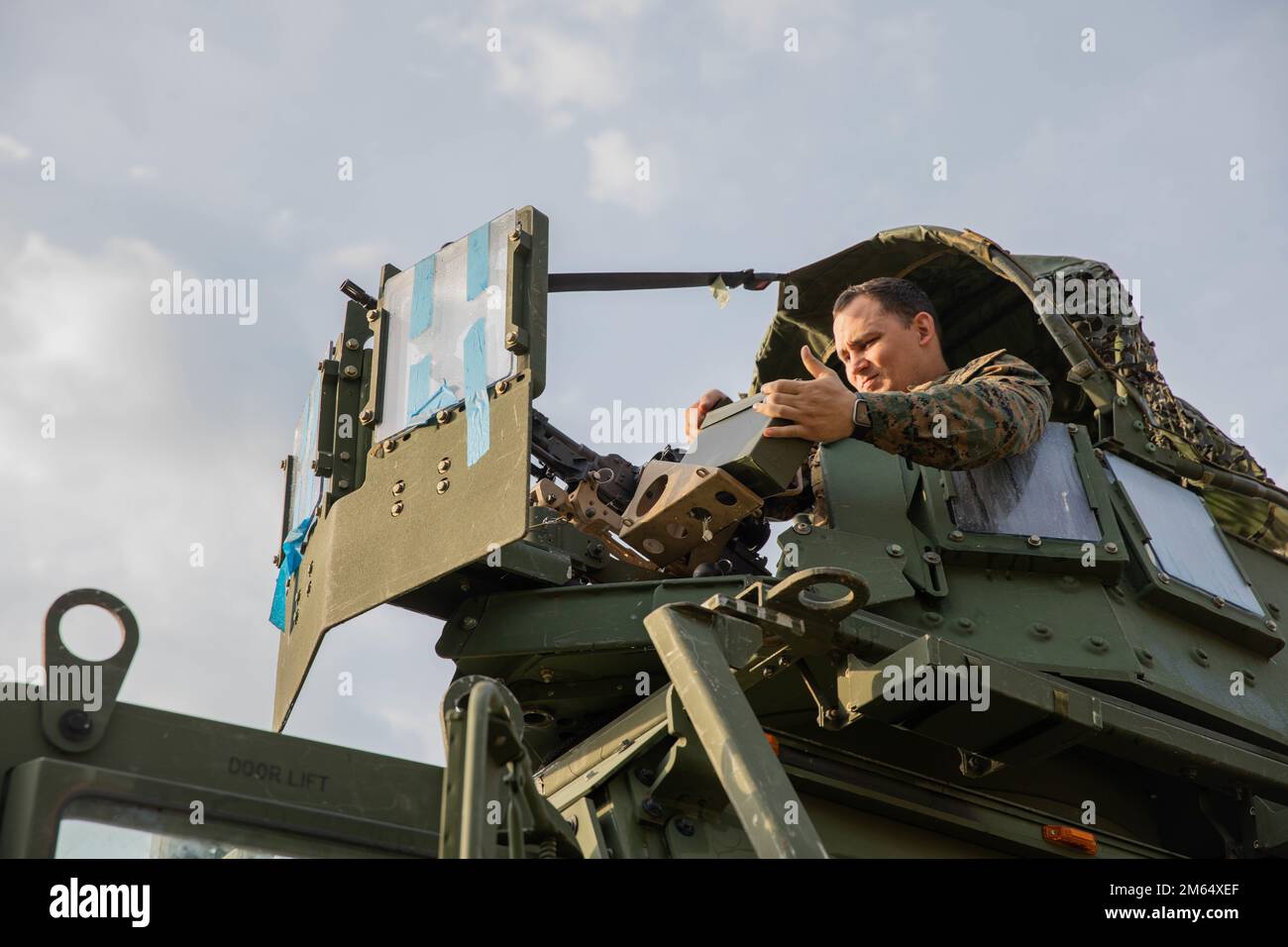 U.S. Marine Corps Staff Sgt. Anthony K. Havens, right, an infantry unit ...