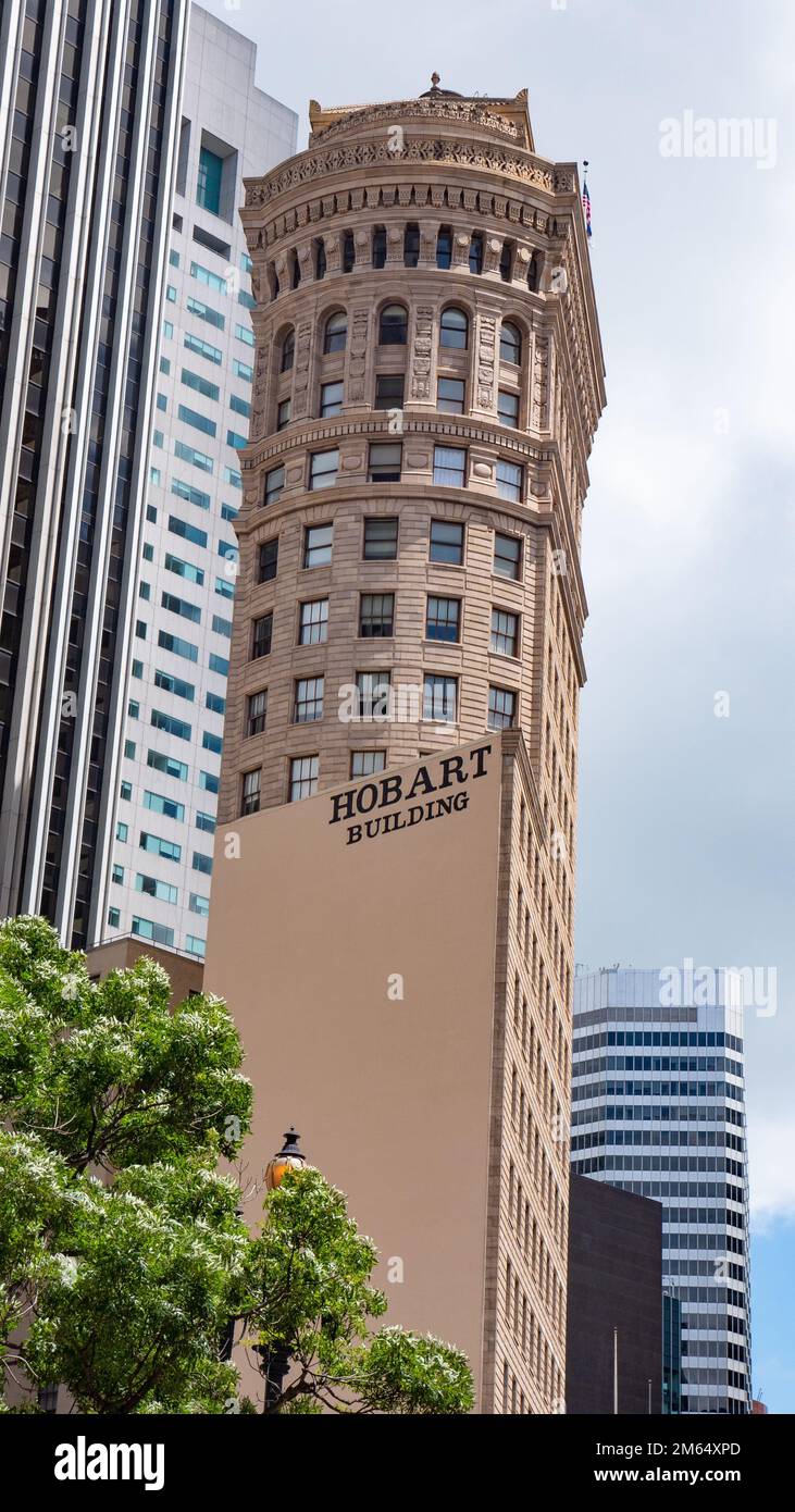 San Francisco, USA - May 19, 2019: hobart building office high rise ...