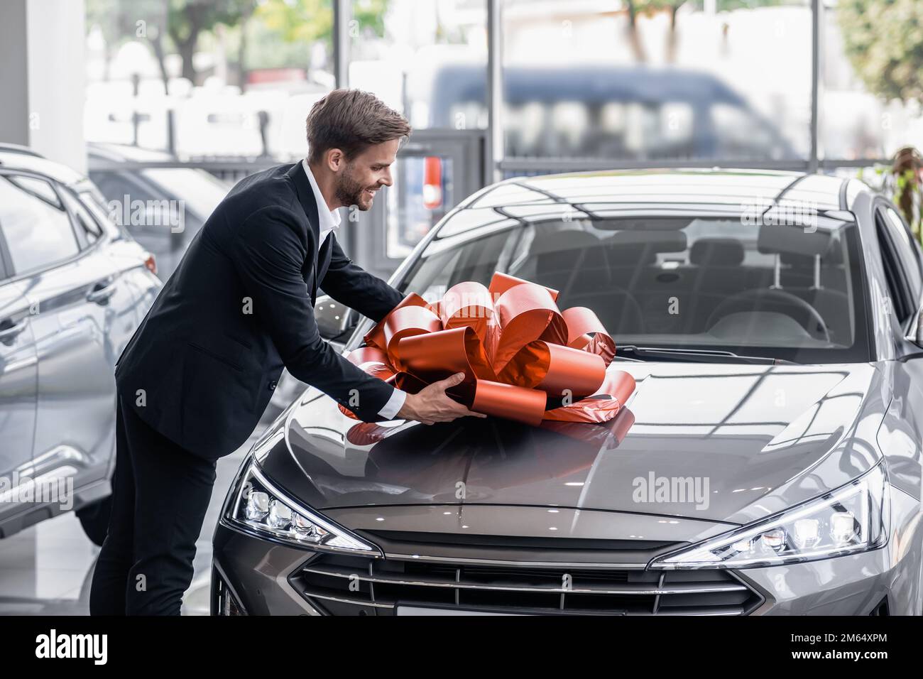 Caucasian car dealership sales hi-res stock photography and images - Alamy