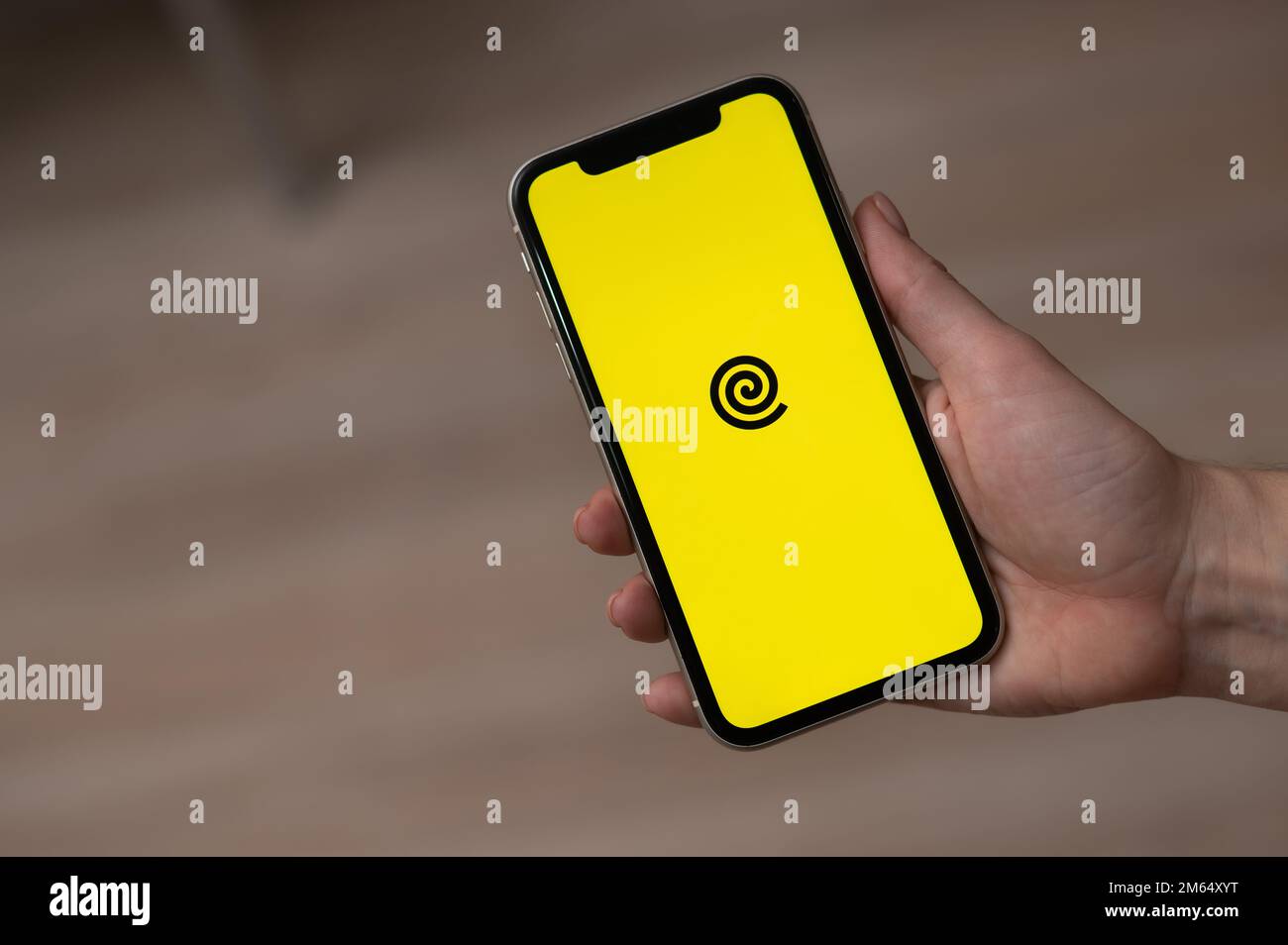 December 3, 2022 Almaty Kazakhstan: Faceless woman holding smartphone ...