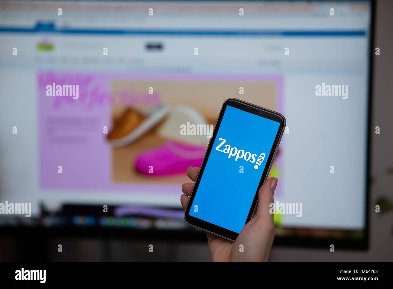 December 3, 2022 Almaty Kazakhstan: Faceless woman holding smartphone ...