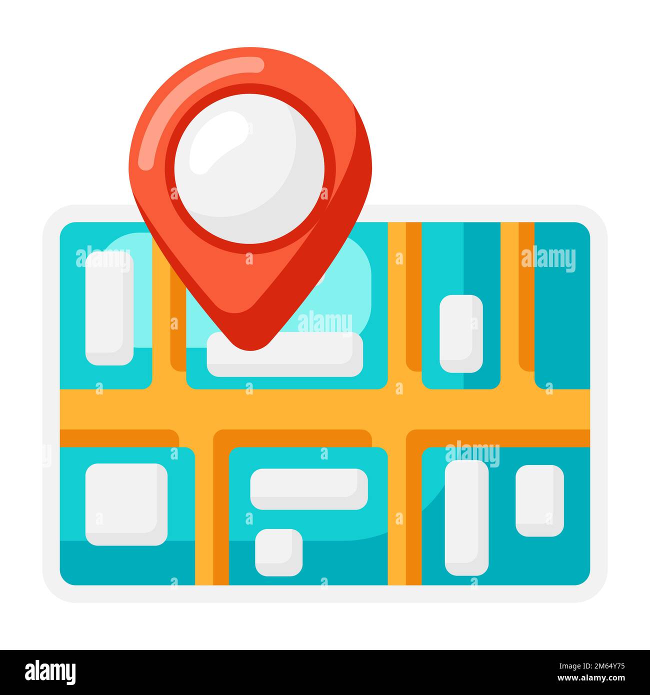 Illustration of destination mark on map. Red marker icon Stock Vector ...