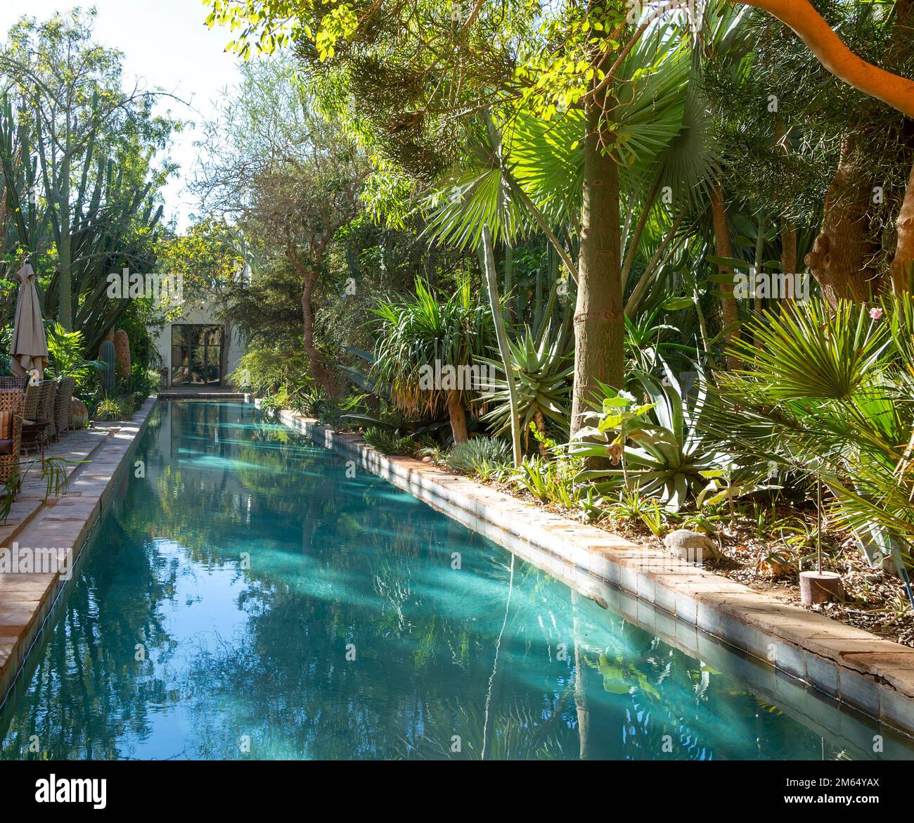 Garden and swimming pool, Dar al Hossoun hotel, Taroudant, Morocco ...