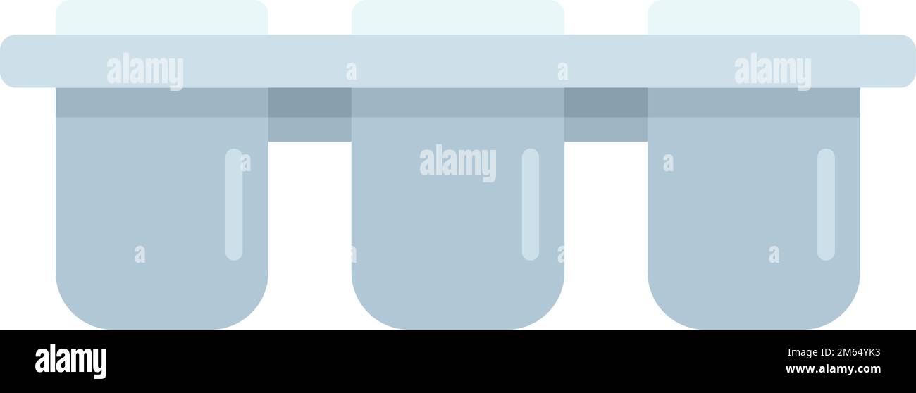 Fridge ice cube tray icon flat vector. Form container. Kitchen form ...