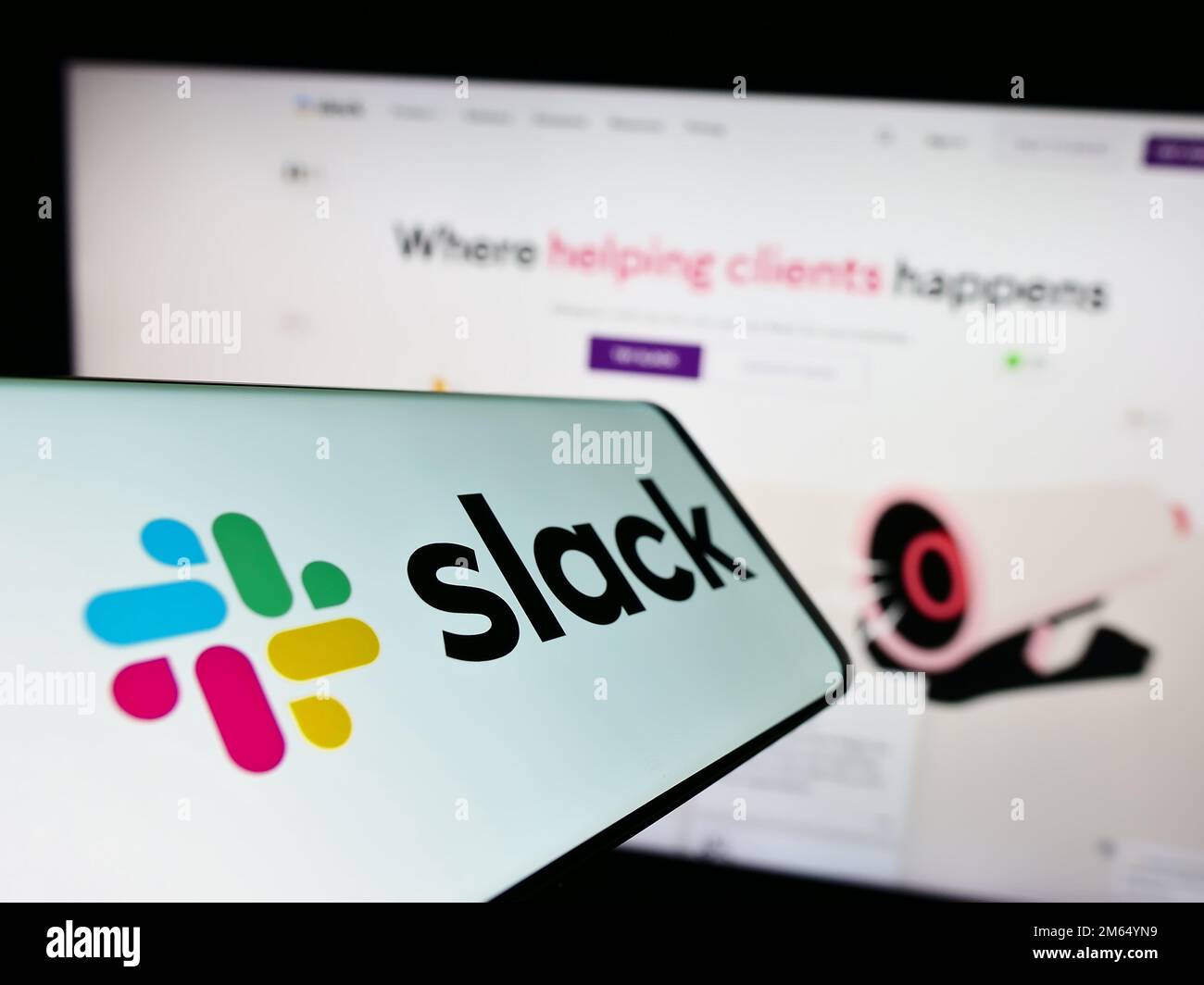 Slack logo hi-res stock photography and images - Alamy
