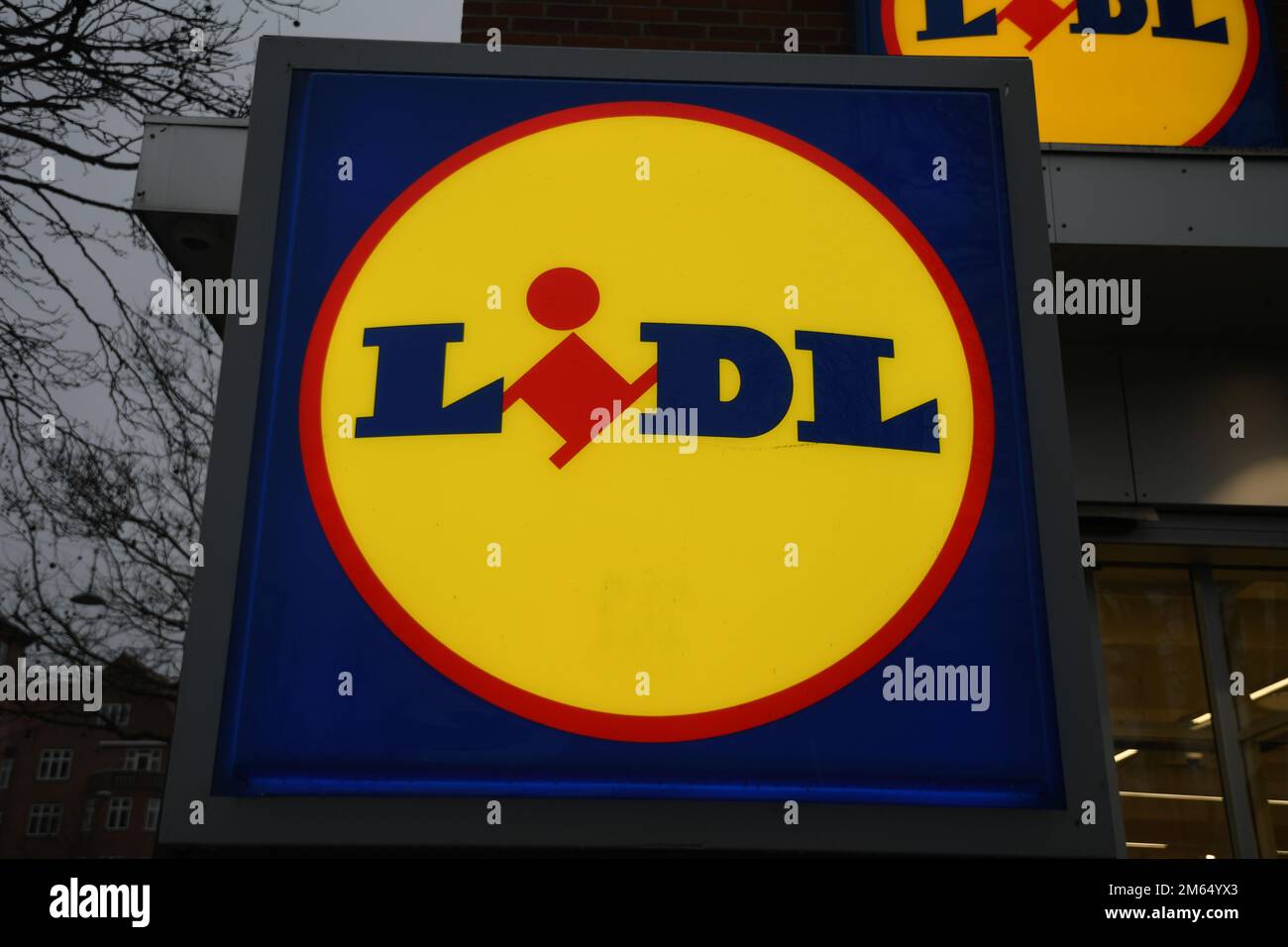 Copenhagen/Denmark/02 January 2023/German lidl grocery store in danish ...
