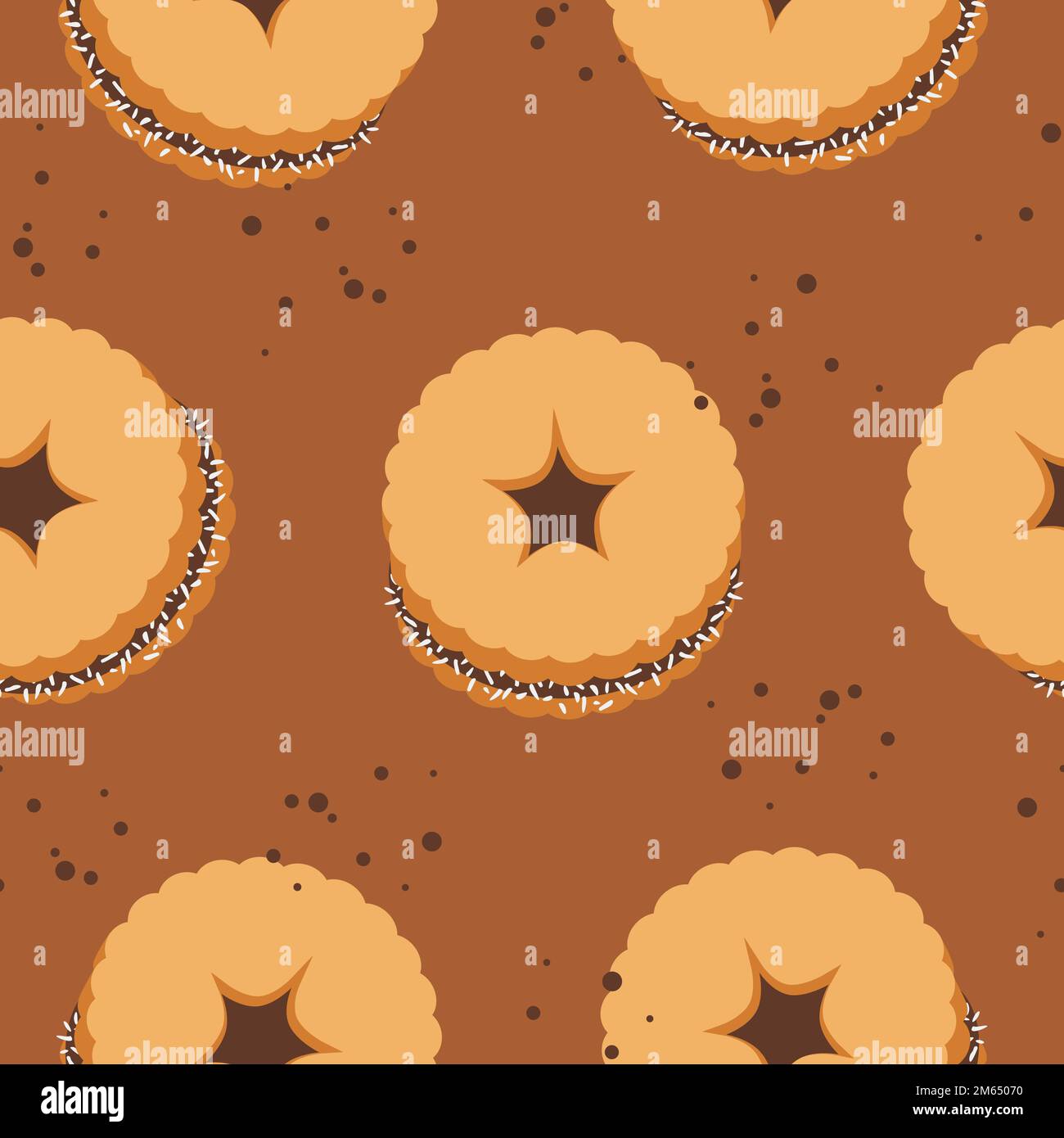 Latin american traditional alfajores cookie seamless pattern. Cute ...