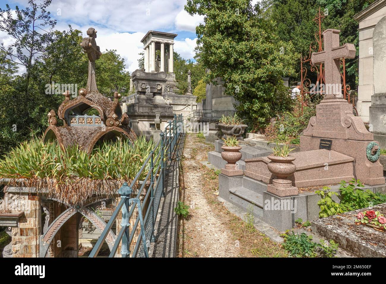 France, Paris, Pere Lachaise Cemetery is the largest cemetery in Paris ...