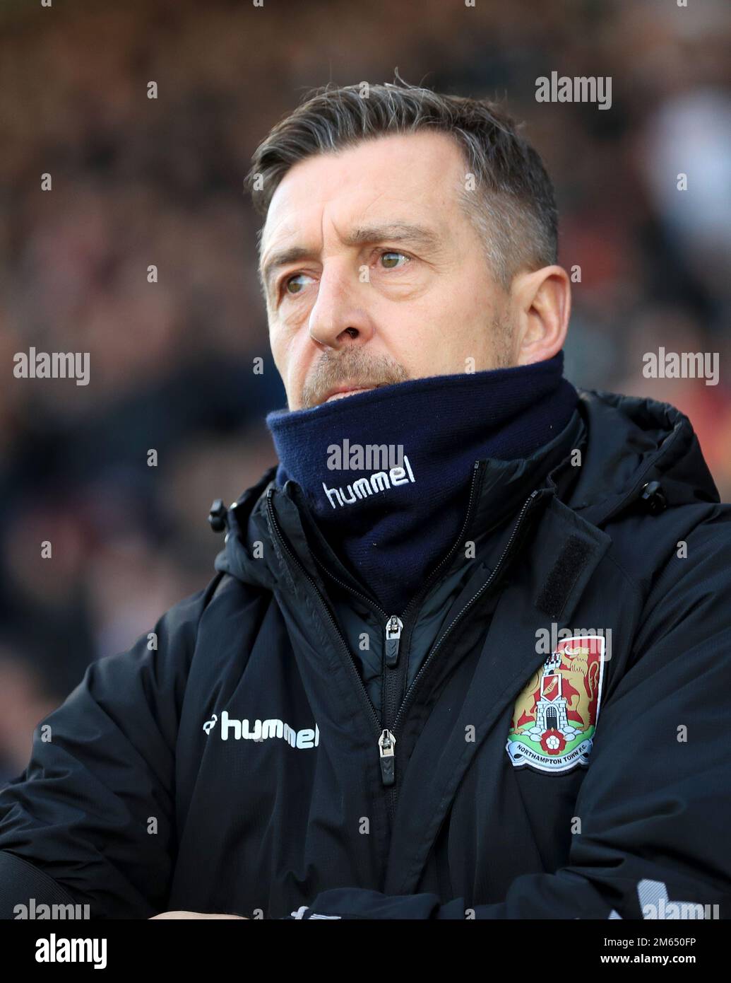 Northampton Town manager Jon Brady during the Sky Bet League Two match ...