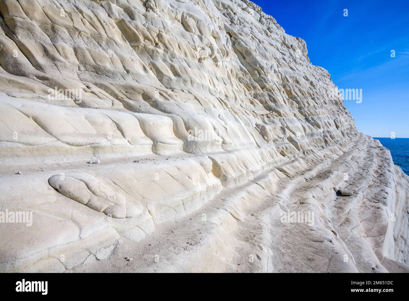 Rocky cliff of the Steps of the Turks in Agrigento, Sicily, Italy Stock ...