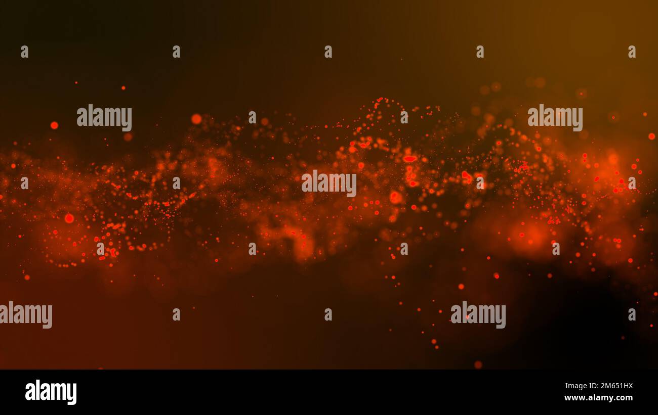 3D rendering of a bright abstract cloud made of particle structure. The ...