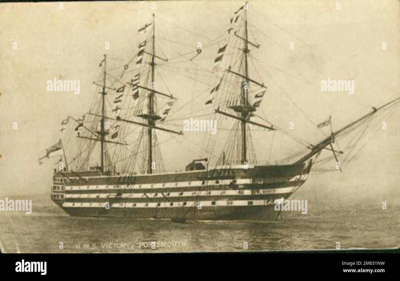 Rppc of hms victory hi-res stock photography and images - Alamy