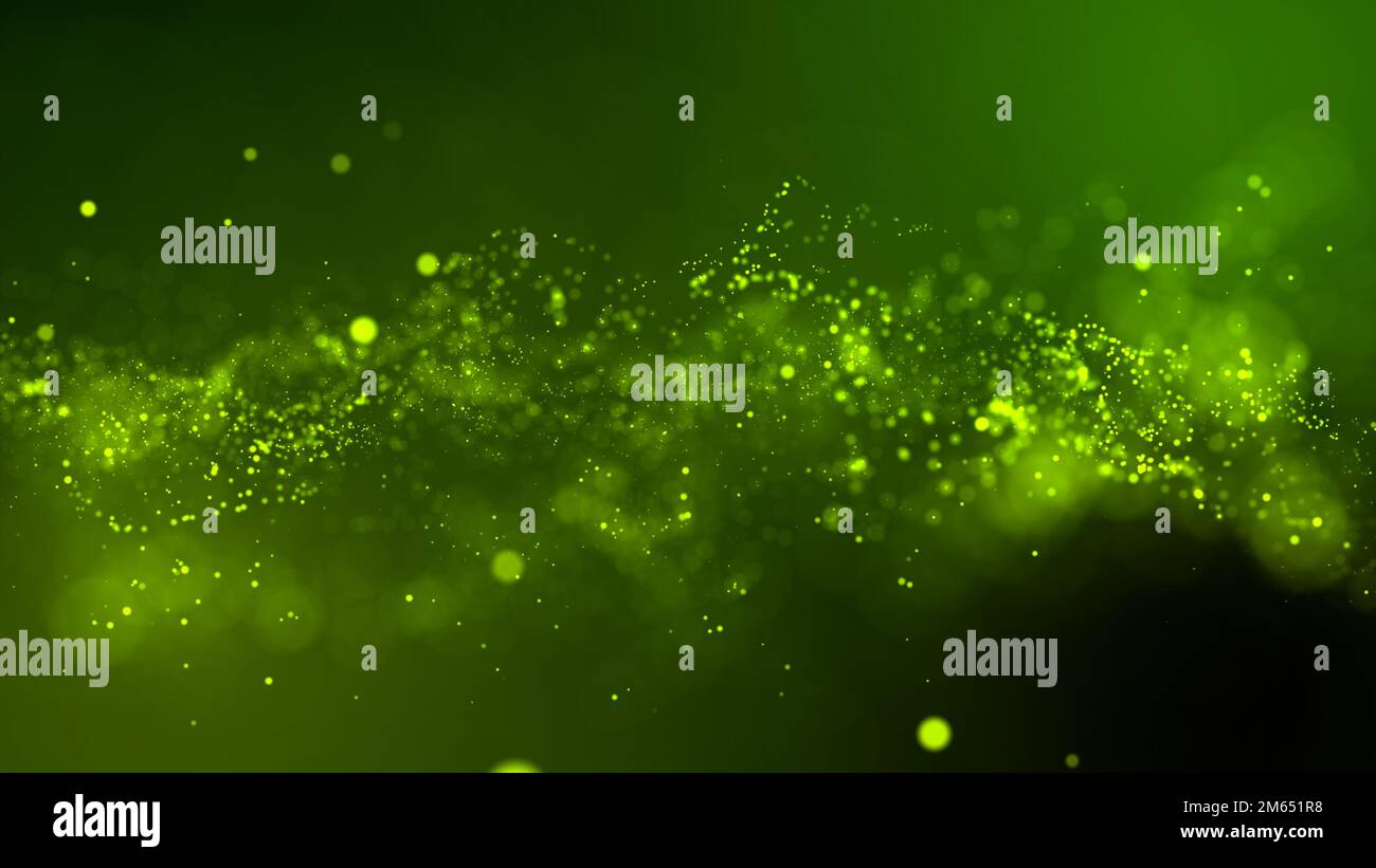 3D rendering of a bright abstract cloud made of particle structure. The ...