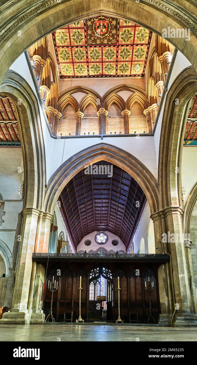 Entrance to the inner chapel at the medieval chapel at Jesus college ...
