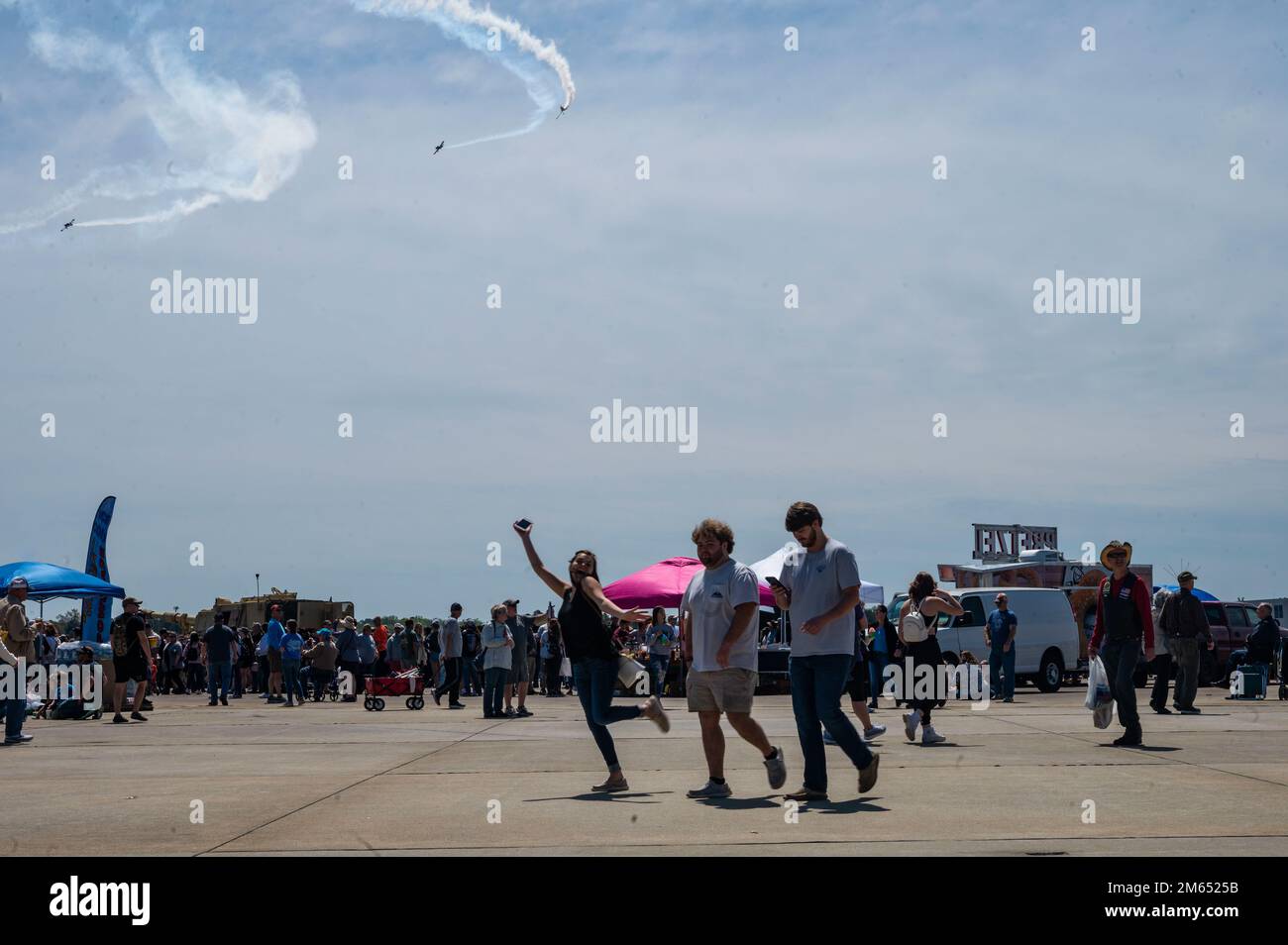 An airshow attendee poses during the Shaw Air and Space Expo at Shaw ...