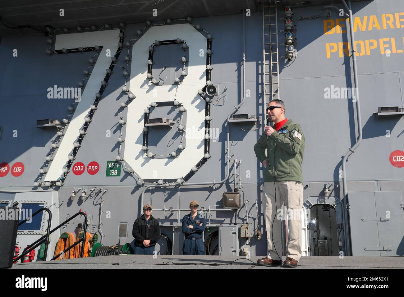 Capt. Paul Lanzilotta, USS Gerald R. Ford's (CVN 78) commanding officer ...