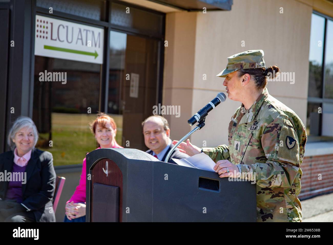 CSM Jamie Rogers sharing a story that Mrs. Eileen (Artesani) Sullivan ...