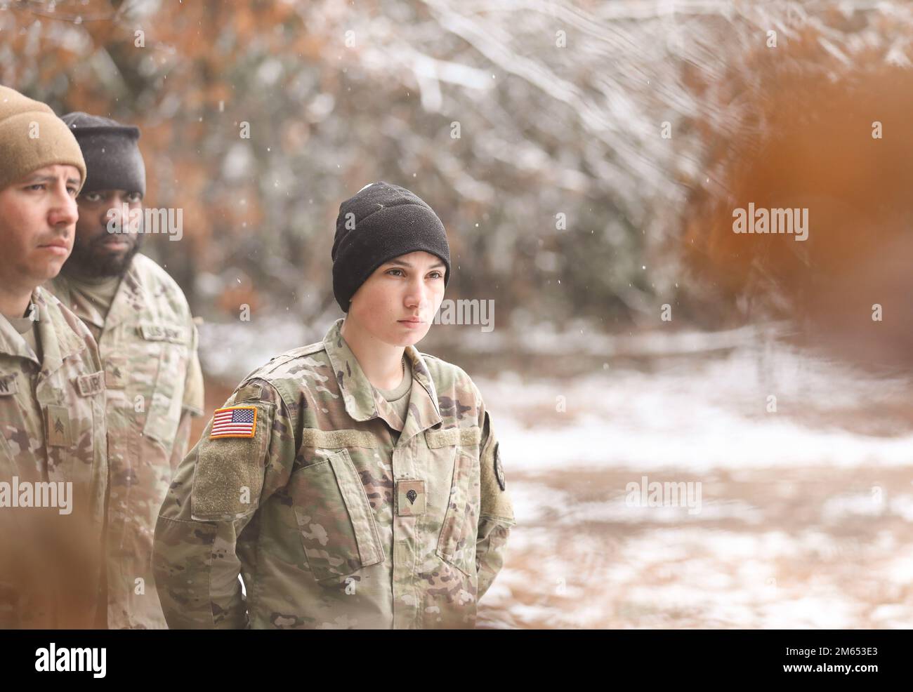Spc. Elizabeth Michael, a combat medic with the 7385th Blood Detachment ...
