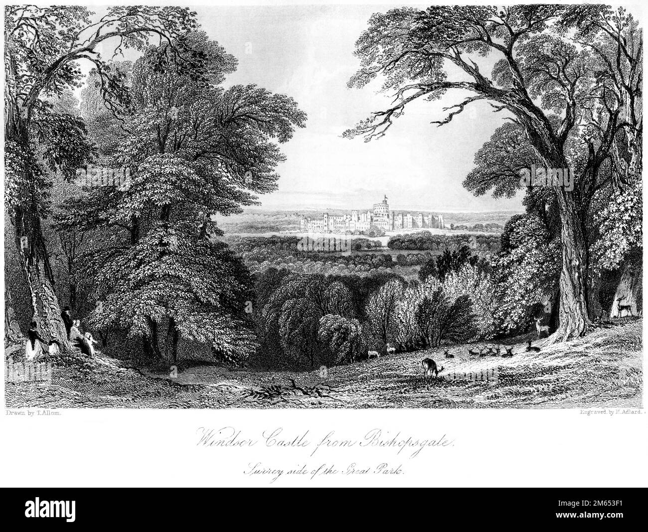 Engraving from windsor castle Cut Out Stock Images & Pictures - Alamy