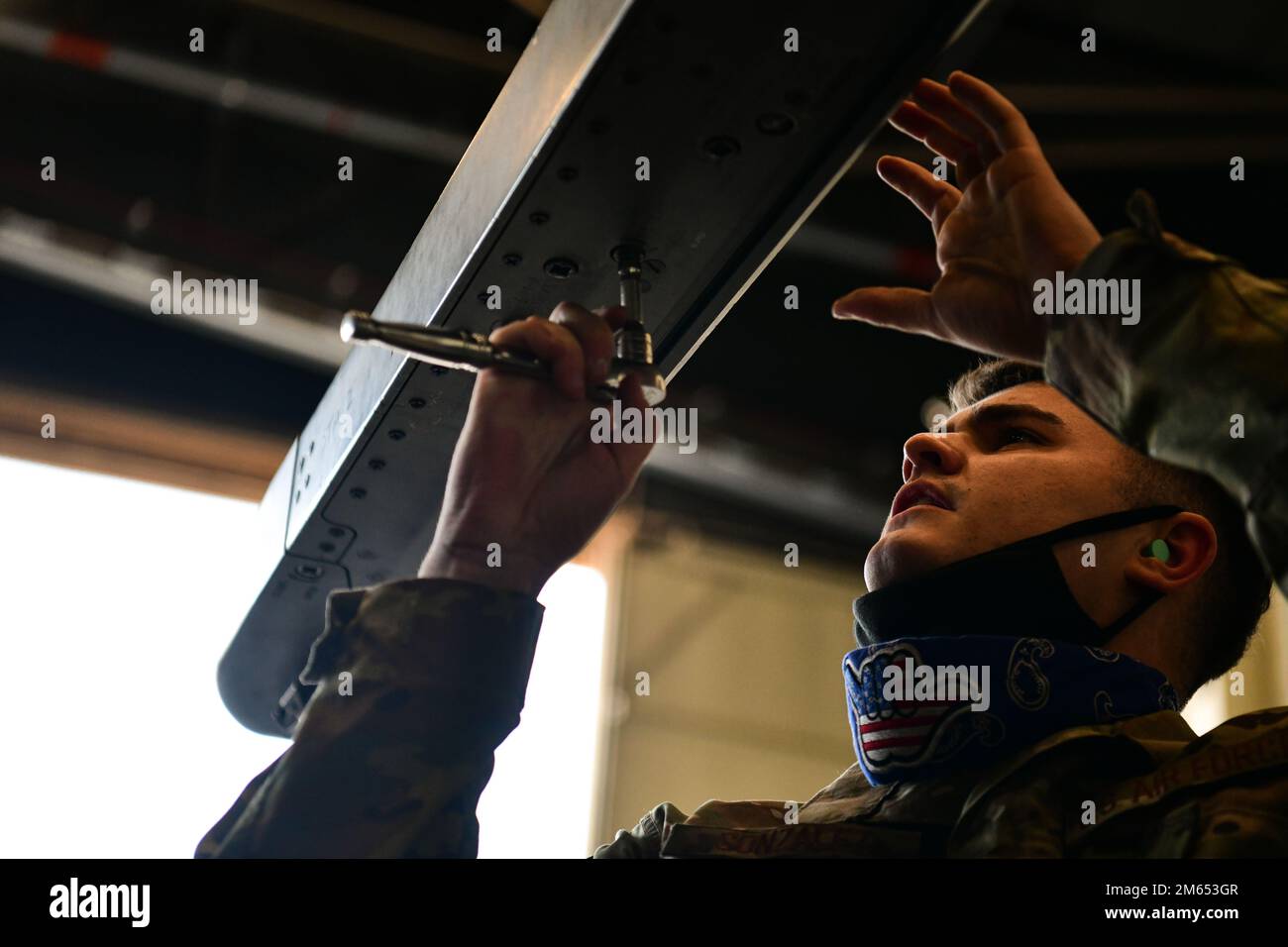 Senior Airman Gavin Gonzalez, 35th Aircraft Maintenance Unit weapons ...