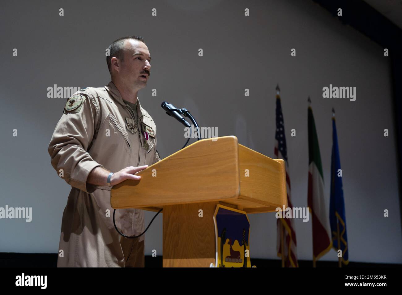 U.S. Air Force Lt. Col. Nicholas Redenius, outgoing commander of the ...