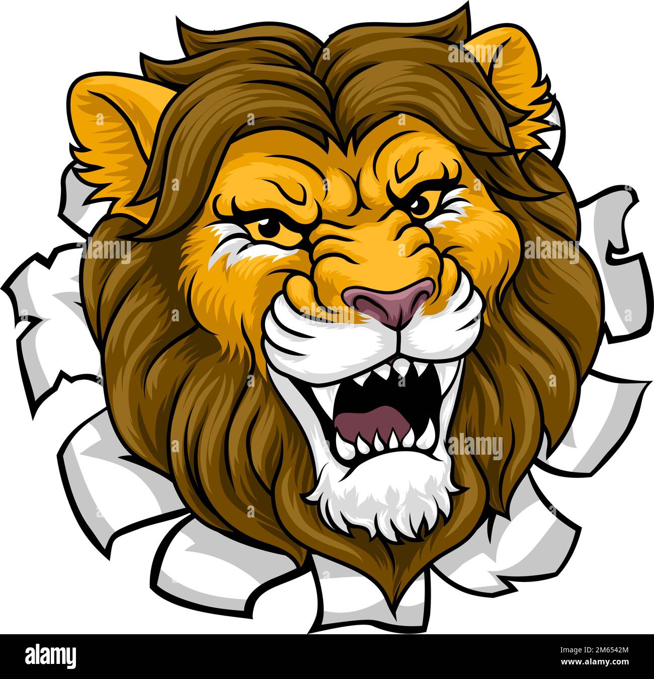 Lion Animal Sports Team Cartoon Mascot Stock Vector Image & Art - Alamy