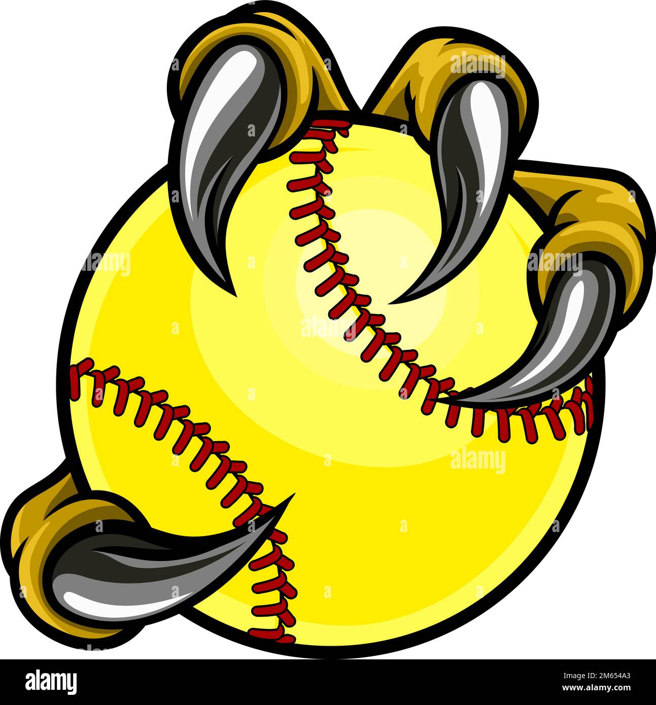 Claw Monster Talons Hand Holding Softball Ball Stock Vector Image & Art ...