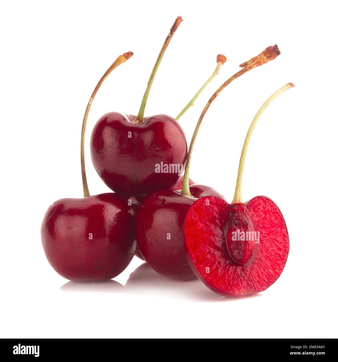 Cherry isolated on white background Stock Photo - Alamy