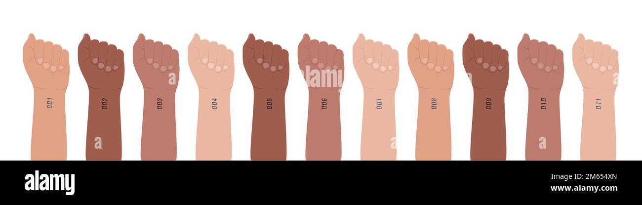 Tattoo arm numbers Stock Vector Images - Alamy