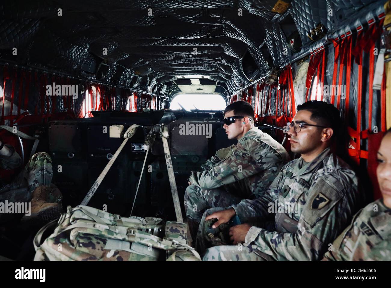 Spc. Rhett Bundy and Spc. Christopher Romo of the 38th Air Defense ...