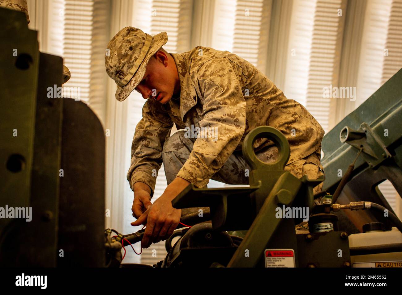 U.S. Marine Corps Lance Cpl. William Lake, a motor transportation ...
