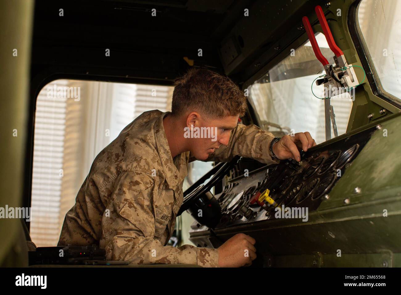 U.S. Marine Corps Lance Cpl. Casey Hicks, a motor transportation ...