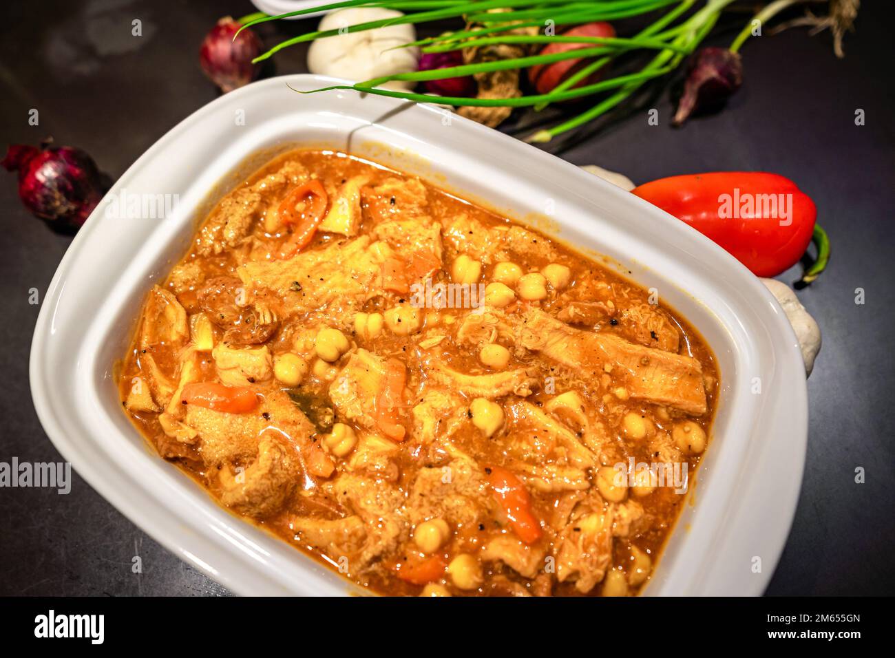 Homemade Ox stripe callos ready for serving Stock Photo - Alamy