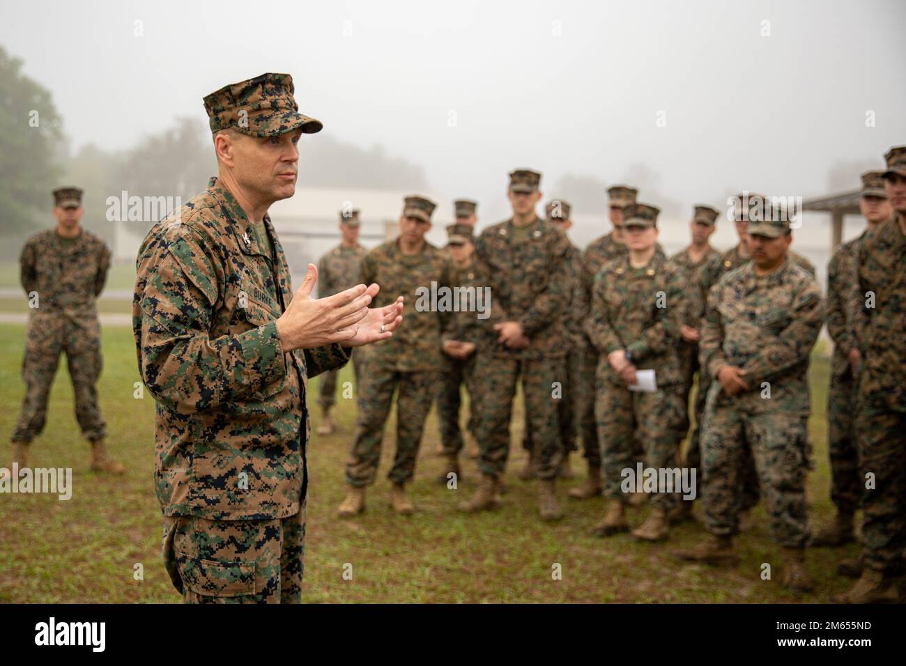 U.S. Marine Corps Col. Douglas R. Burke, commanding officer of Combat ...