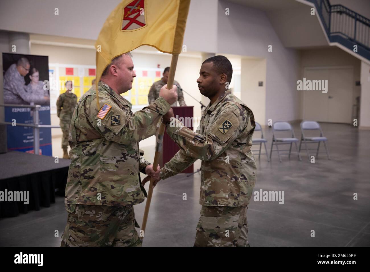 Capt. Michael Roach Jr., right, assumes command of the 167th Theater ...