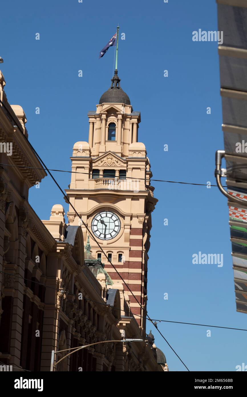 The Clocktower at Flinders Street Railway Station in Melbourne ...