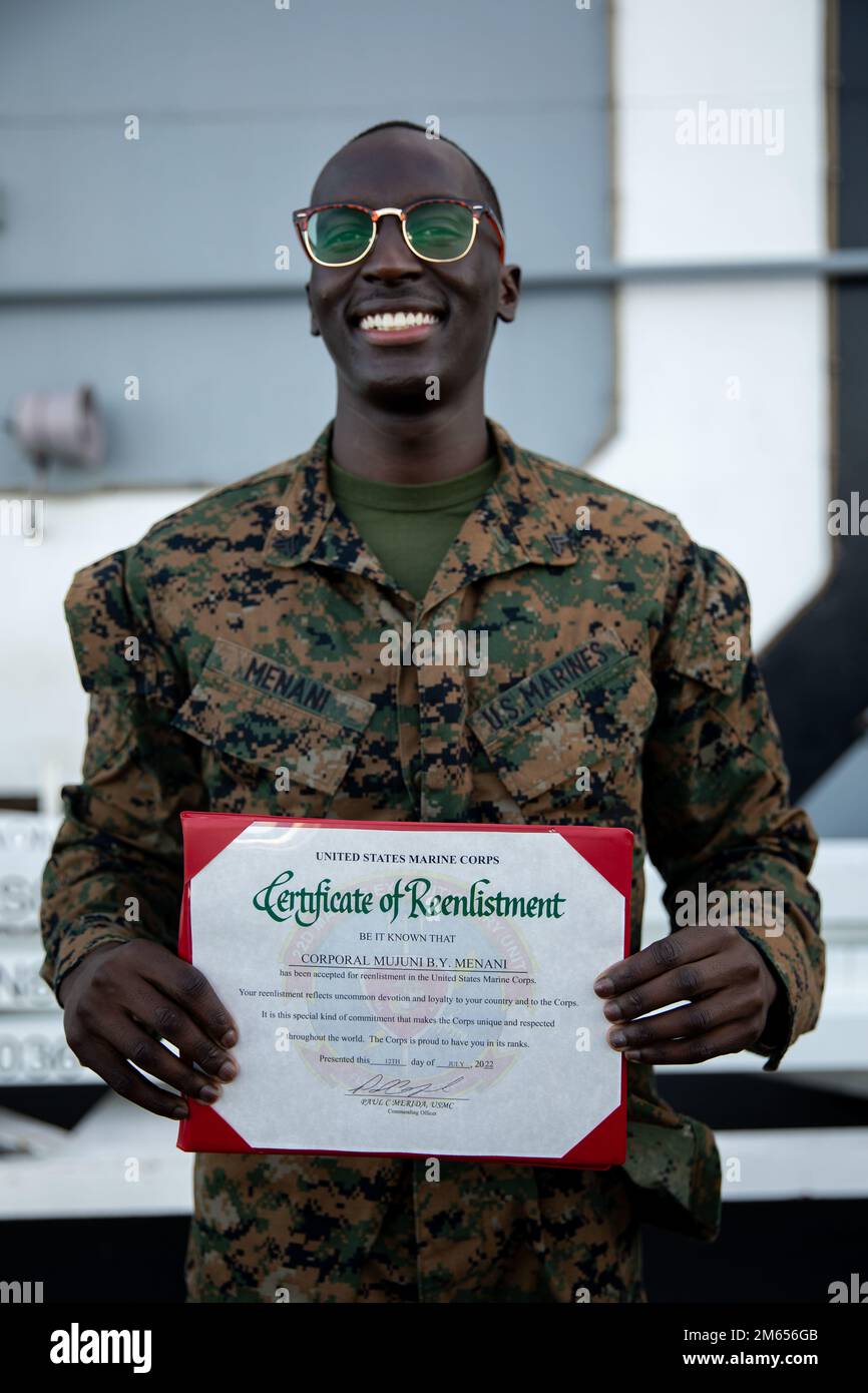 U.S. Marine Corps Cpl. Mujuni Menani, a data systems administrator with ...