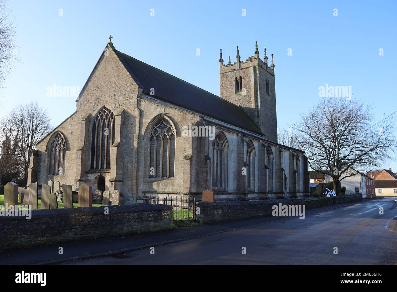 Great Hale St. John the Baptist Church, with graveyard Stock Photo - Alamy