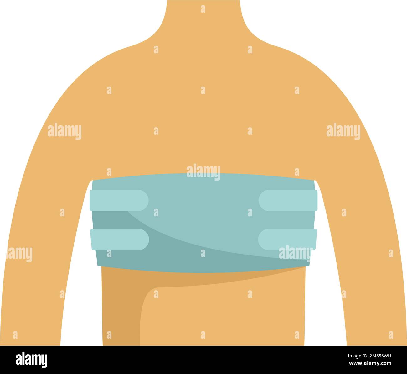 Damage lungs icon flat vector. Injury bandage. Hurt patient isolated ...
