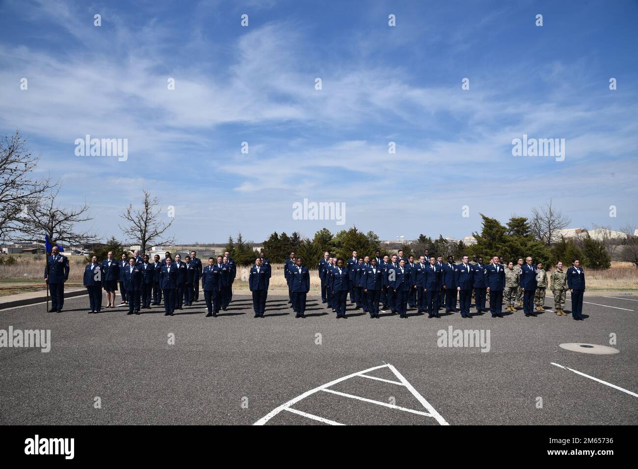 The 507th Force Support Squadron receives a blues inspection from Major ...