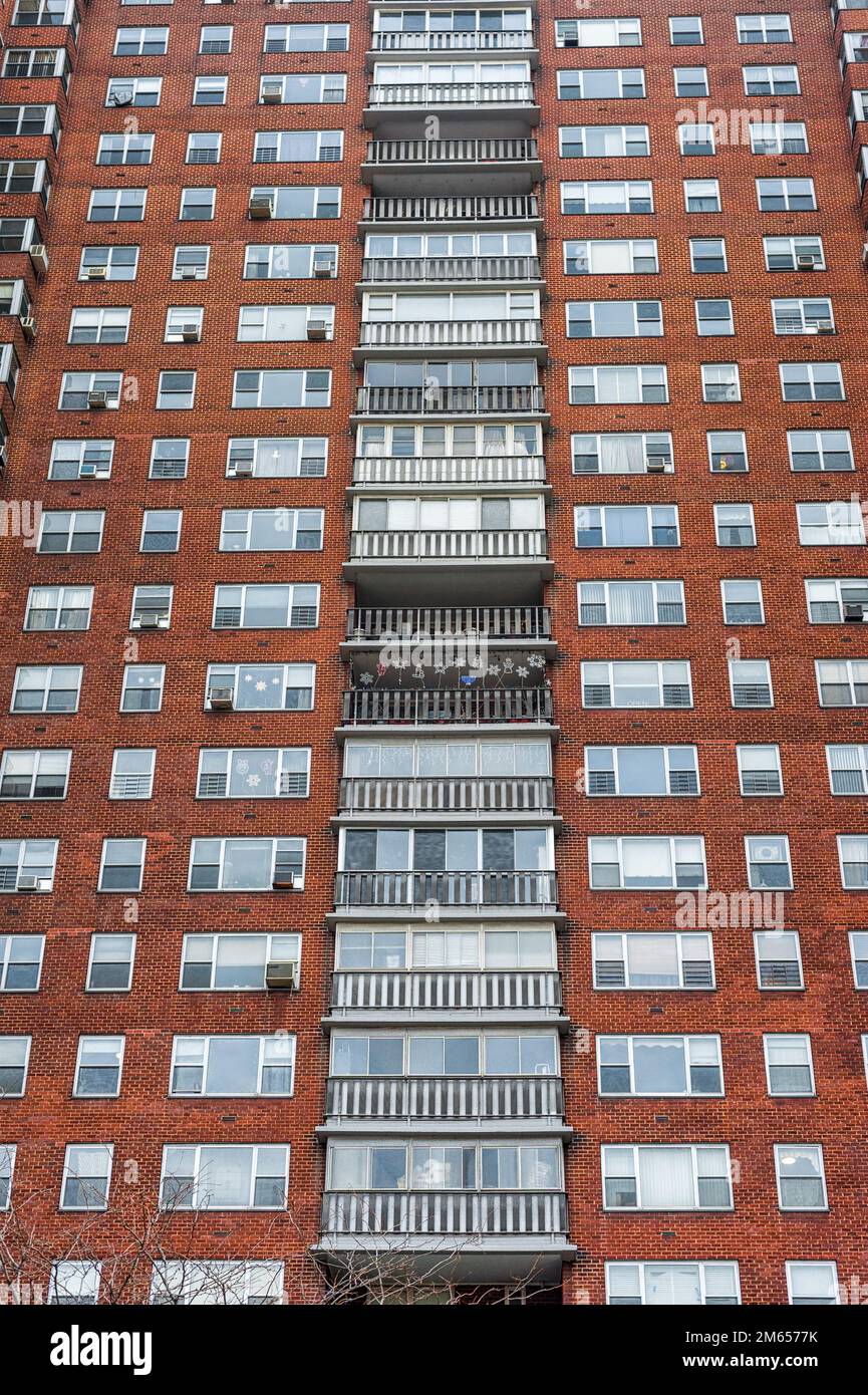 Pattern of Brick Glass Window Building in Manhattant, NYC, New York ...
