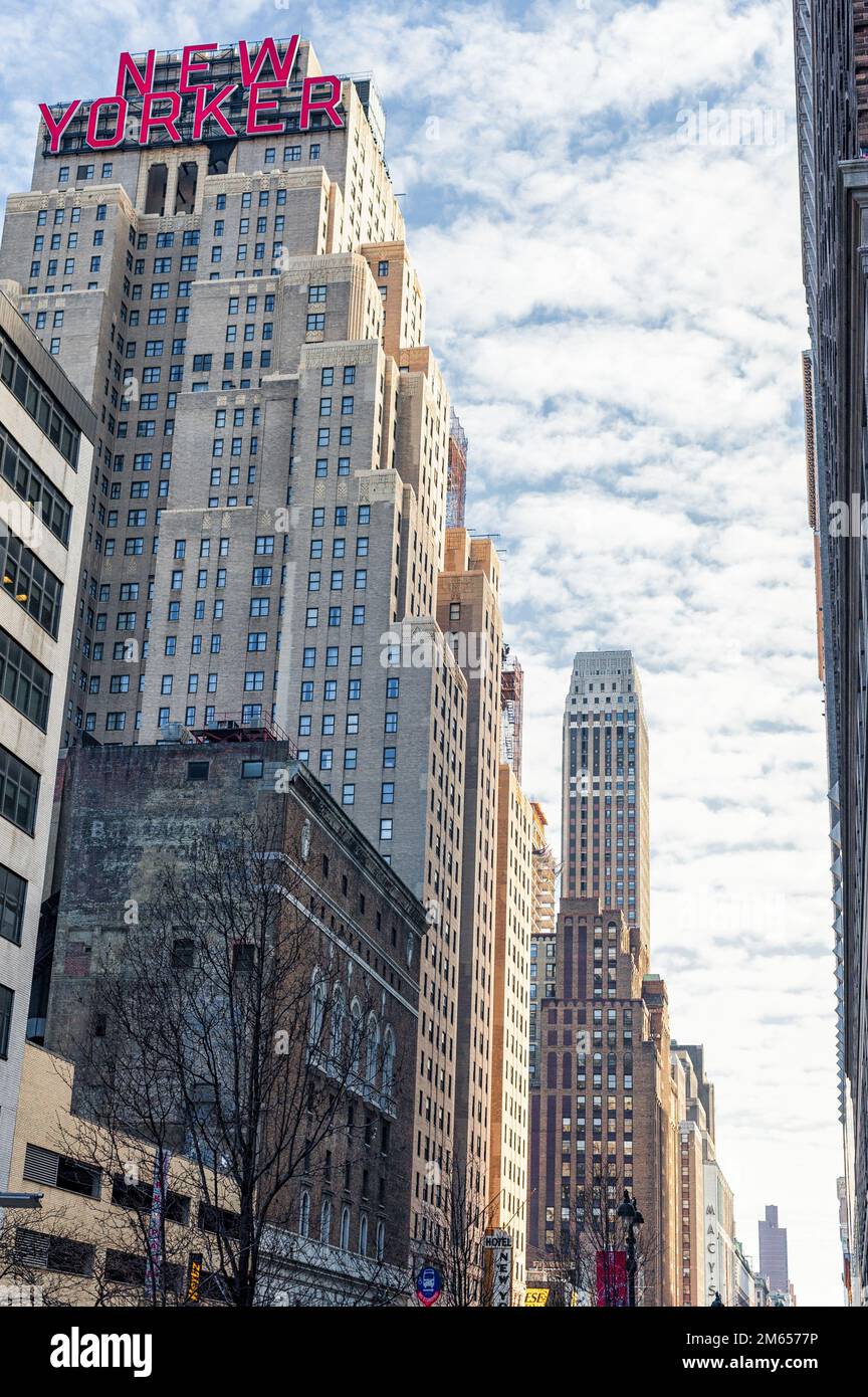 The New Yorker Hotel on 8th. Avenue built in 1929, famous for it's Art ...