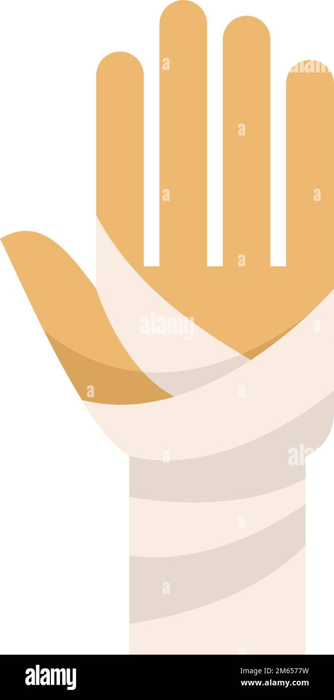Hand injury icon flat vector. Arm fracture. Broken doctor isolated ...