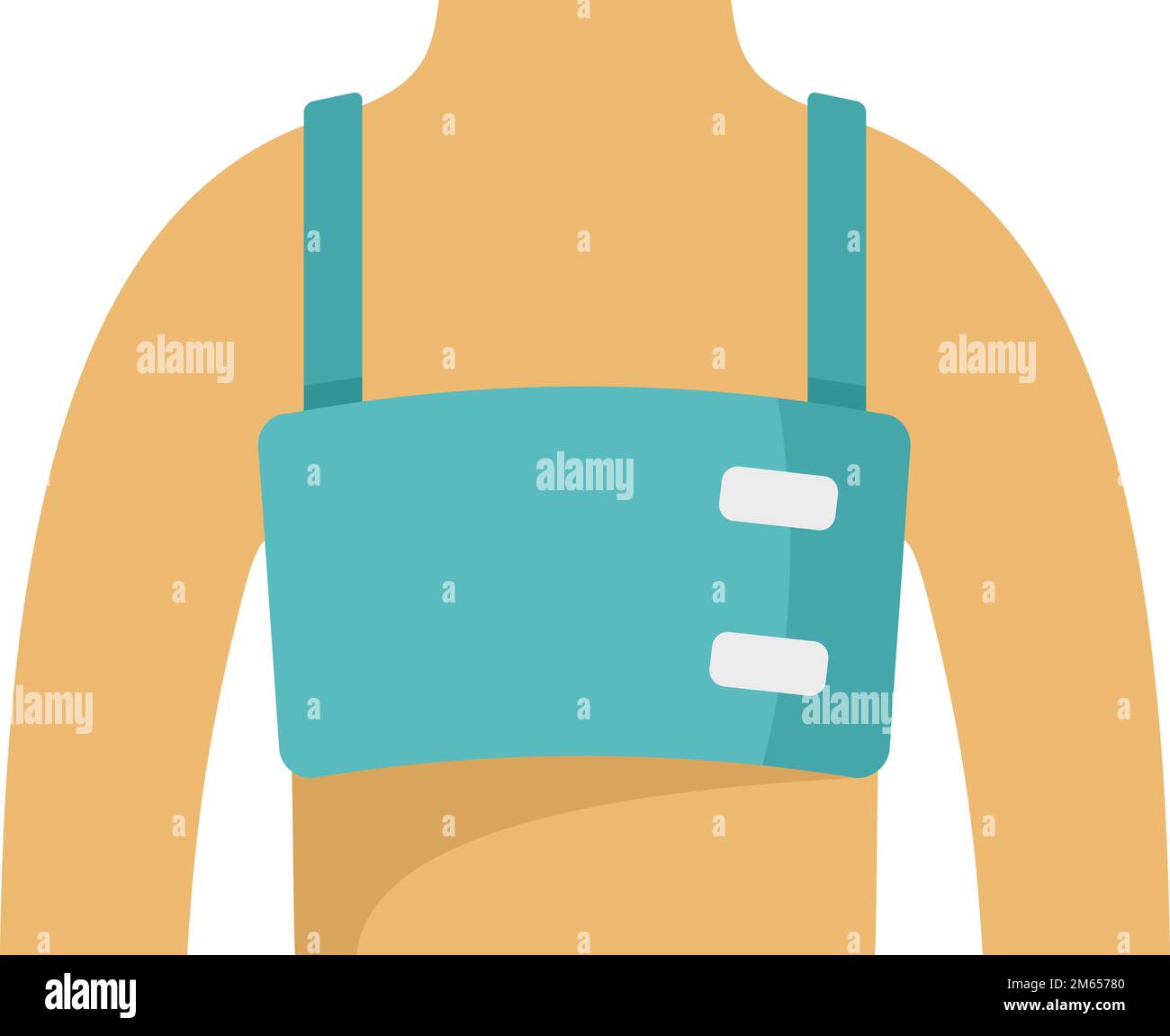 Skin body bandage icon flat vector. Injury damage. Arm hurt isolated ...