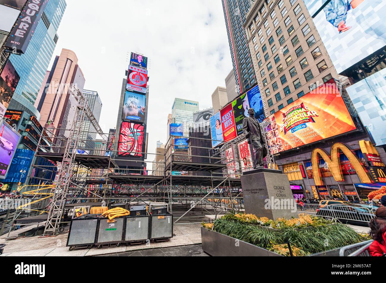 New York Times Square Under the Construction. NYC, USA Stock Photo - Alamy