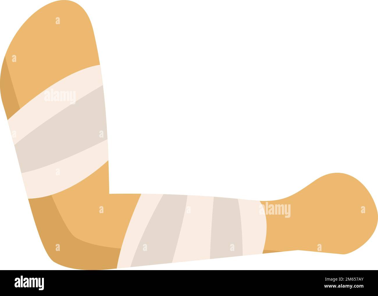 All hand bandage icon flat vector. Injury accident. Patient hurt ...